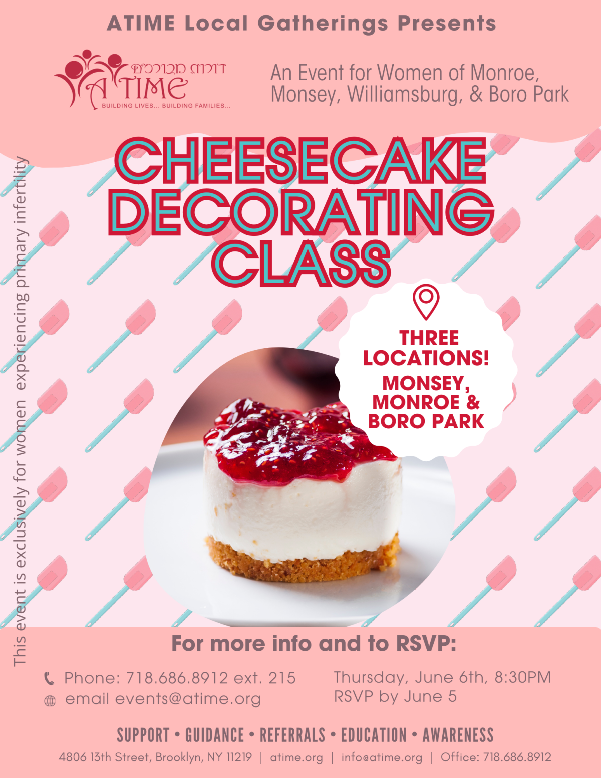 ATIME Local Gatherings: Cheesecake Decorating – ATime